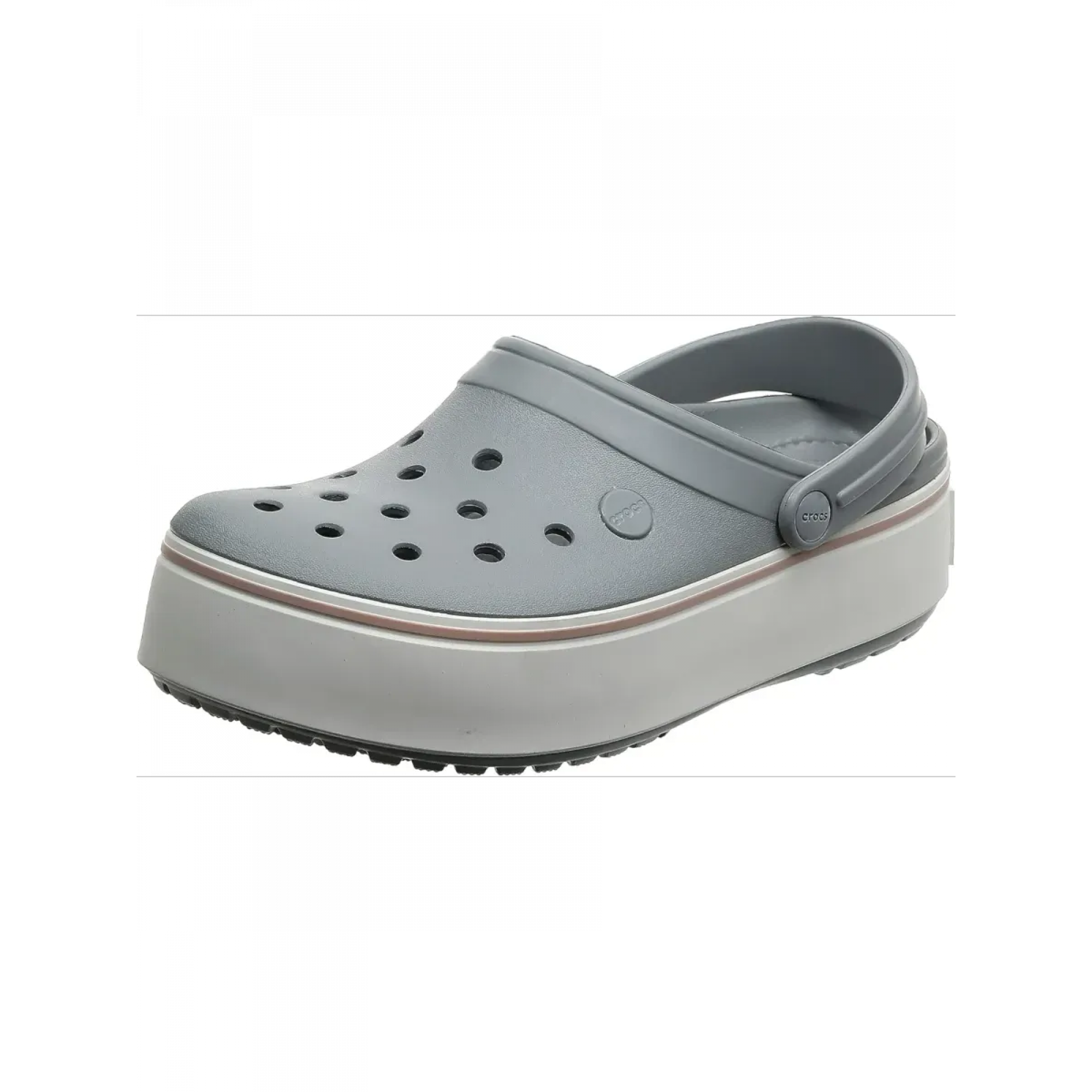 Купить сабо Crocs Crocband Platform Clog Grey Серые с доставкой по Москве и РФ