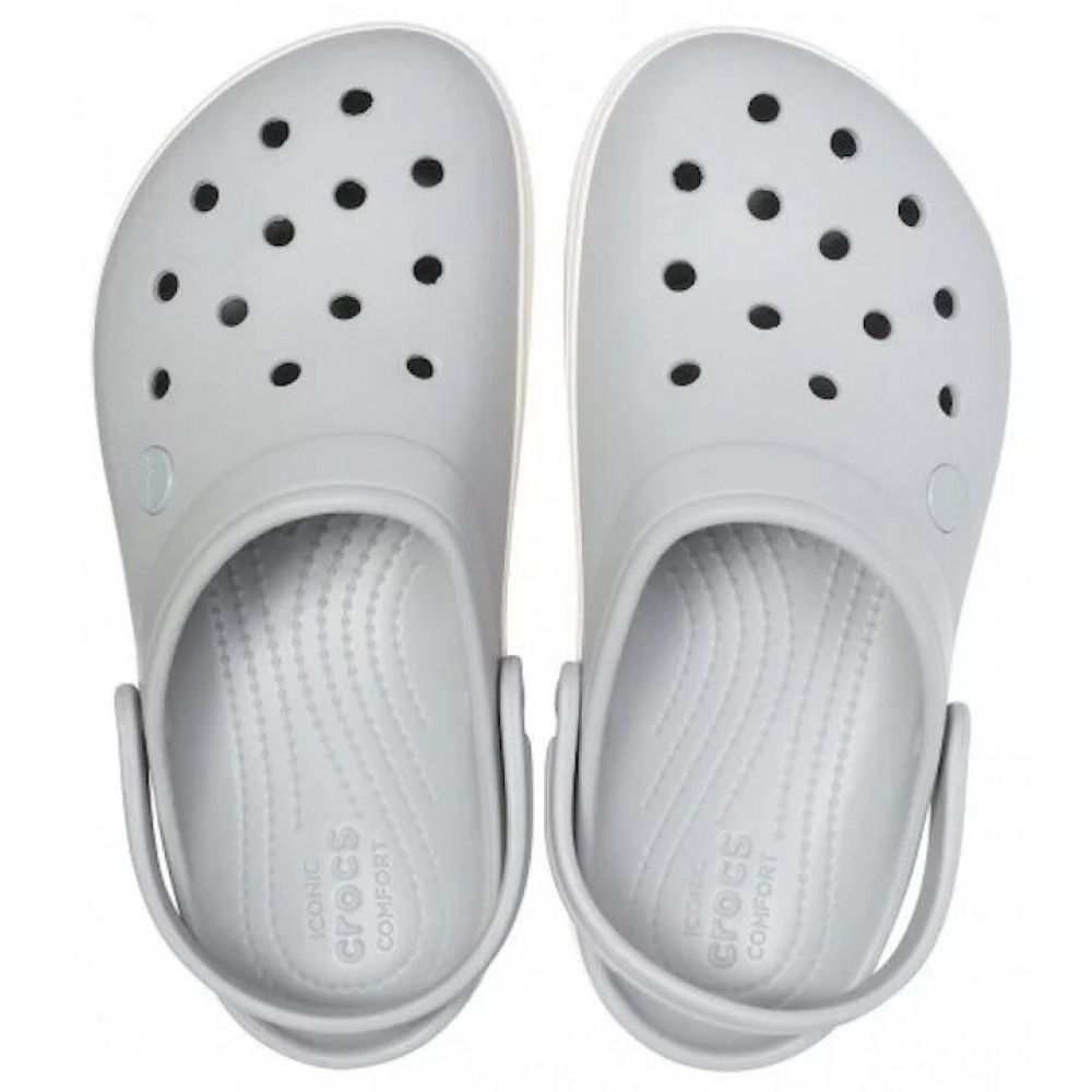 Купить сабо Crocs Crocband Platform Clog Grey Rose с доставкой по Москве и РФ